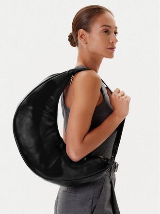 Calvin Klein Handtasche Pinched Soft Crescent Lg LV04F3009G Schwarz