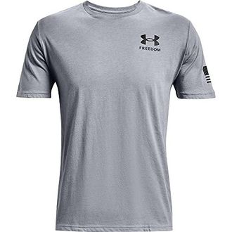 Under Armour T- Shirt Drapeau de la liberté Chemise, Acier chiné Moyen (035)/Noir, M Homme