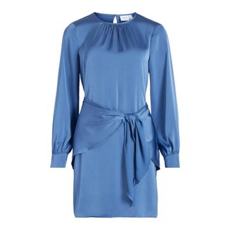 Vila Hellblaues lang&auml;rmeliges Kleid - - Dresses - Damen - Blau - M