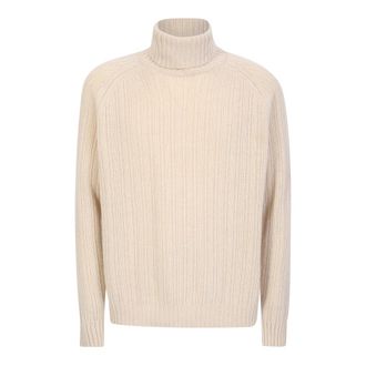 Original Vintage Wei&szlig;er Woll-Kaschmir-Rollkragenpullover - - Knitwear - Herren - Wei&szlig; - XL