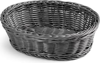 Royal Norfolk Royal Norfolk Korb aus Kunststoff, oval, dunkelgrau, 25 x 19 x 7 cm