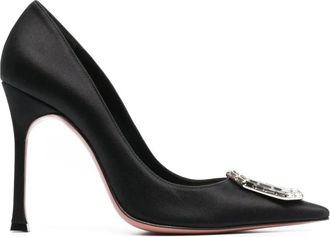 Amina Muaddi Femme, Chaussures, Noir, Taille: 40 1/2 EU Camelia Pump 105