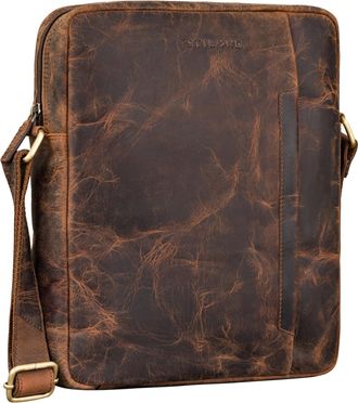 STILORD Sergio Ledertasche Herren Umh&auml;ngetasche Mittel-Gro&szlig; Tasche Tablet 11 Zoll M&auml;nner Schultertasche f&uuml;r DIN A4 Dokumente Crossbody Bag Messenger Bag Herre