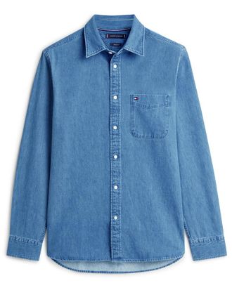 Tommy Hilfiger Jeanshemd mit Brusttasche, Regular Fit in