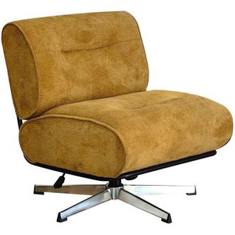DRAWER Drawer - Fauteuil pivotant en tissu chenille pied &eacute;toile - Bronze - Simon