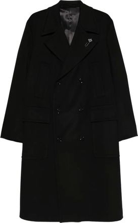 Lardini Doppelreihiger Mantel - Schwarz
