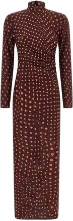Stella McCartney Knielanges Kleid - Bordeaux