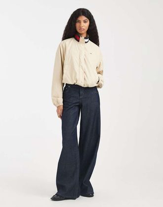 Tommy Jeans Essential - Veste &agrave; col montant - Beige-Neutre