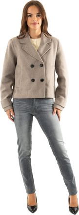 Only Damen Mantel ONLFREJA Life Short DB Jacket OTW NOOS 15320983,Mocha Meringue/Detail:MELANGE,L