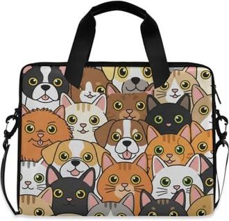 Alaza Sac pour ordinateur portable de 40,6 &agrave; 15,6 pouces avec visages danimaux color&eacute;s pour ordinateur portable de 40,6 &agrave; 15,6 pouces, sacoche pour ordinate