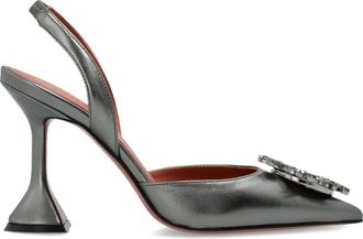 Amina Muaddi Begum Sling - Femme - Chaussures - Gris - Taille: 36 EU