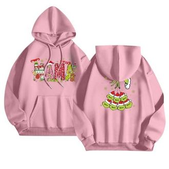Generic Le Grinch Sweat A Capuche Femme 2025 Femmes Christmas Polaire Deguisement Moche Vêtements De Pyjama Noël Oversize Pilou Pull The Costume Chaud Sweet S
