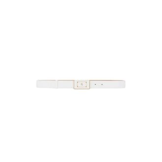 Elisabetta Franchi Ivory G&uuml;rtel mit goldenem Metall-Detail - - Accessories - Damen - Beige - XL