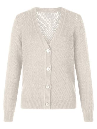 Peter Hahn Strickjacke aus 100% Kaschmir Peter Hahn weiss