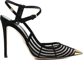 Elisabetta Franchi Femme, Chaussures, Noir, Taille: 37 EU Escarpins Pointus
