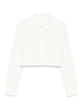 Rick Owens Cropped-Hemd mit langen Ärmeln - Weiß