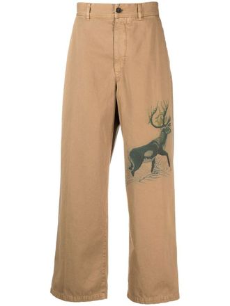 Incotex Weite Hose mit grafischem Print - Nude