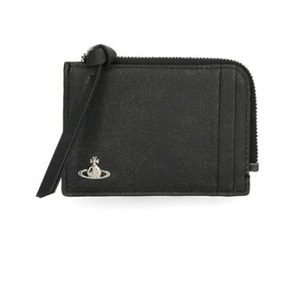 Vivienne Westwood Porte-cartes en cuir textur&eacute; avec logo Orb - Femme - Accessoires - Noir - Taille: ONE Size