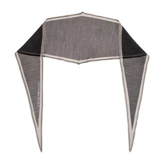 Emporio Armani Asymmetrischer Schal mit Logo - - Accessories - Damen - Grau - ONE SIZE