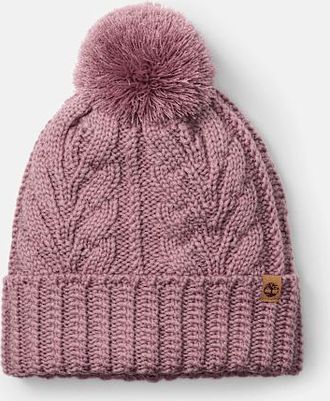 Timberland Strickm&uuml;tze mit Zopfmuster in Pink, Damen, Pink