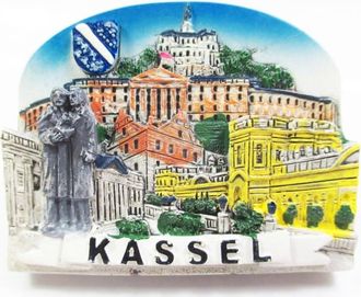 Generic Kassel Magnet Poly Germany Souvenir Wilhelmshöhe Orangerie Fridericianum Grimm