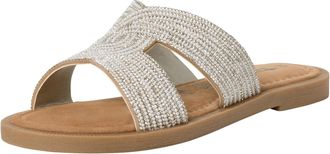 Tamaris Damen Mules Pantoletten Leder Sommer; SILVER GLAM/metallic; 39 EU