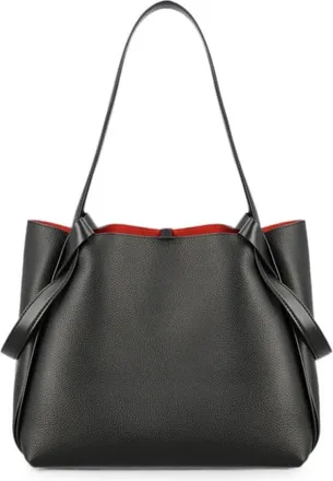 Christian Louboutin Zwei-Griff-Tasche mit genarbtem Finish - - Bags - Damen - Schwarzk - ONE SIZE