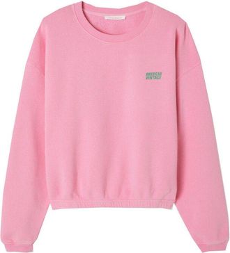 American Vintage Sweater Sweatshirt IZUBIRD aus Baumwolle in Pink