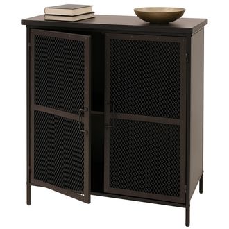 Mendler Apothekerkommode HWC-O79, Schrank Highboard Stauf&auml;cher, Vintage Shabby-Look 94x80x35cm, Metalloptik