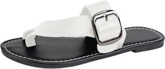 Generic S. Chaussures 41 pour femme - Bout plat - Boucle carr&eacute;e - Pantoufles rondes respirantes - Chaussons l&eacute;gers pour la maison - V&ecirc;tements dext&eacute;rieur - Cha