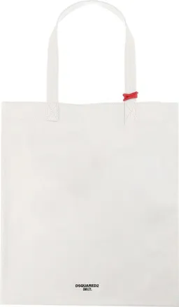 Dsquared2 Mens Tote Bag White Cotton Handbags Hand