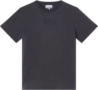 Ganni Femme, Tops, Bleu, Taille: 38 FR T-Chemises