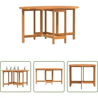 vidaXL vidaXL Massivholz Tisch - Gartentisch Braun 110 x 60 x 72 cm Massivholz Akazie
