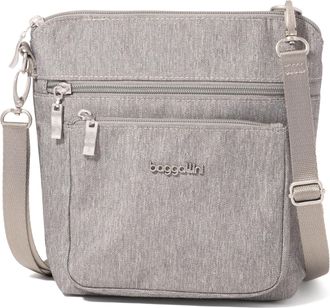 Baggallini Damen, 21,6 X 21,6 cm, Handtasche, Geldb&ouml;rse mit RFID, Leicht, Wasserabweisend Moderne Umh&auml;ngetasche mit Taschen, Stone Heritage