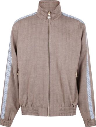 Drôle de Monsieur veste brodée à motif de chevrons - Marron