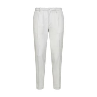 Dolce & Gabbana Homme, Pantalons, Blanc, Taille: 2XL Pantalon en popeline de laine
