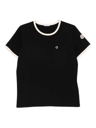 Moncler t-shirt &agrave; logo brod&eacute; - Noir
