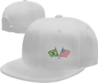 Generic Drapeau De LAmiti&eacute; Entre Le Br&eacute;sil Et LAm&eacute;rique Femme Homme Casquette De Baseball R&eacute;glable Strapback Cap S&eacute;chage Rapide Chapeaux Pare-Soleil pour Adul