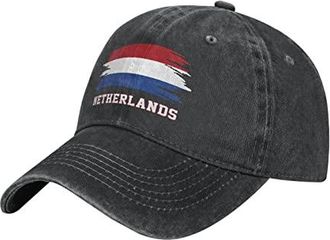 Generic Casquettes De Golf Drapeau des Pays-Bas, N&eacute;erlandais, Denim des Pays-Bas R&eacute;glable Casquette Trucker Classique Ext&eacute;rieur Sunhat pour Sports Golf P&ecirc;che