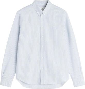 Maison Kitsun&eacute; Homme, Chemises, Multicolore, Taille: L Profile Fox Striped Regular Shirt