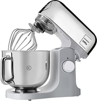 Kenwood kMix Editions KMX760CH Küchenmaschine, 5 l Edelstahl Schüssel, Safe-Use-Sicherheitssystem, Metallgehäuse, 1000 Watt, inkl. 3-Teiligem Patisserie-Set u