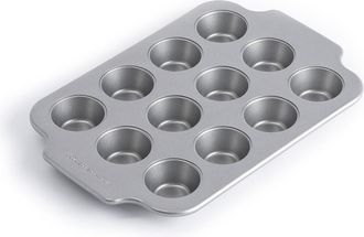 KitchenAid Bakeware Aluminisierte Stahl PFAS-freie Antihaftbeschichtung 12-er Mini-Muffinblech, Backofenfest, Sp&uuml;lmaschinenfest, Grau