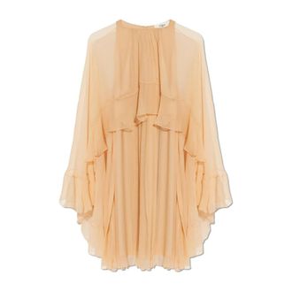 Chlo&eacute; Seidenkleid - - Dresses - Damen - Beige - S