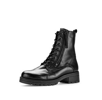Gabor Damen Schn&uuml;rstiefeletten, Frauen Stiefeletten,Lammfell,Winterschuhe,gef&uuml;ttert,Boots,Stiefel,Bootee,Booties,schwarz (CDF),40 EU / 6.5 UK