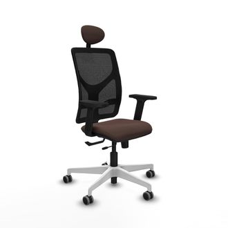 Piqueras y Crespo B&uuml;rostuhl mit Rollen, 2D-Armlehnen, h&ouml;henverstellbare Lendenwirbelst&uuml;tze und festes Kopfteil, ausgestattet mit Syncro/Traslack und Schneideschaum, Sch