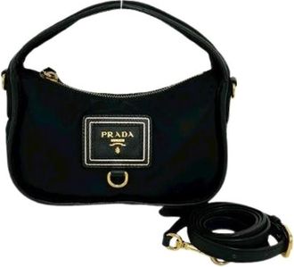 Prada Pre-owned Sac bandouli&egrave;re mini en nylon et cuir 2-en-1 - Femme - Pre-owned - Noir - Taille: ONE Size