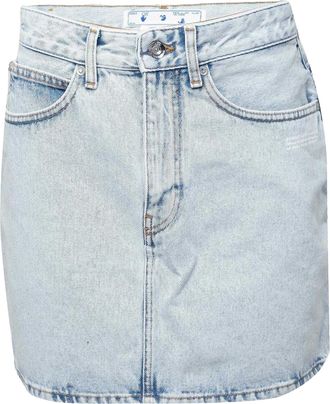 Off-white Off White - Corp Minirock f&uuml;r Damen, Denim (Hellblau)