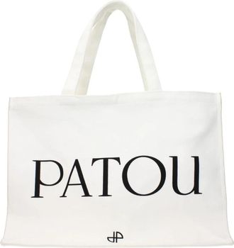 Patou Logo Canvas Tote Bag - - Bags - Damen - Wei&szlig; - ONE SIZE
