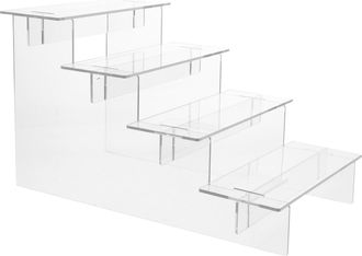 Valiclud Transparenter Stufiger Display Stand Aufbewahrungsregal für Figuren und Parfüm Stabiles Praktisches Organizer Regal für Zimmerdeko und Kosmetik Verstä