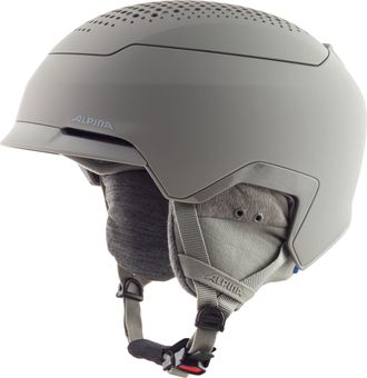 Alpina GEMS - sicherer, perfekt klimatisierter und komfortabler Skihelm f&uuml;r Erwachsene, mit waschbarem Innenfutter - Moon-Grey matt - S (51-55 cm)